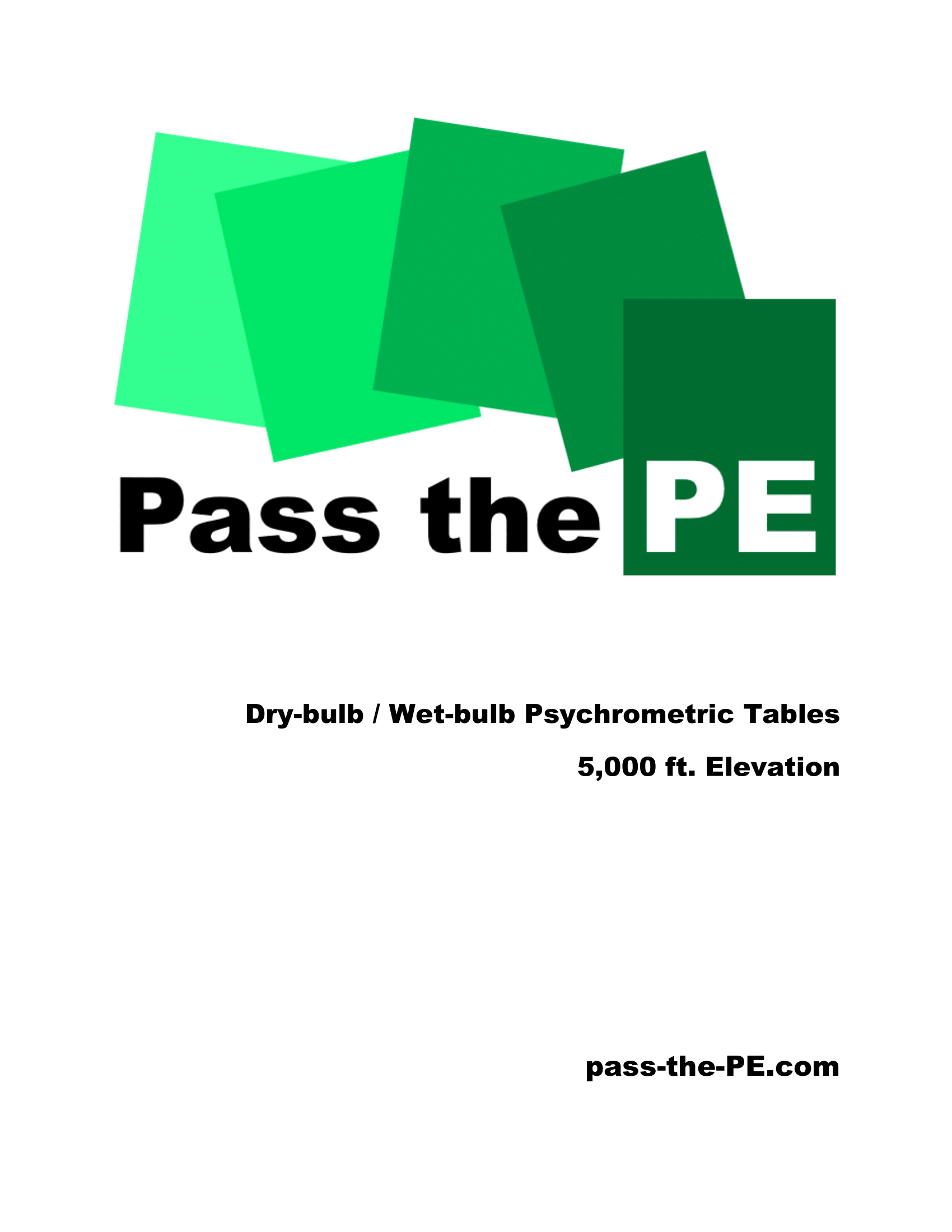 The Psychrometric Tables: 5,000 ft. Elevation – Pass the PE